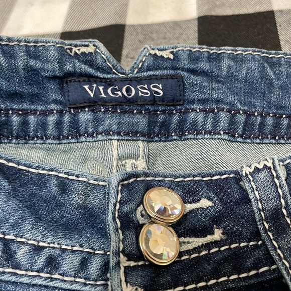 Vigoss | Jeans | Vigoss Chelsea Capri Jeans 78 X 2thick Stitch Silver ...